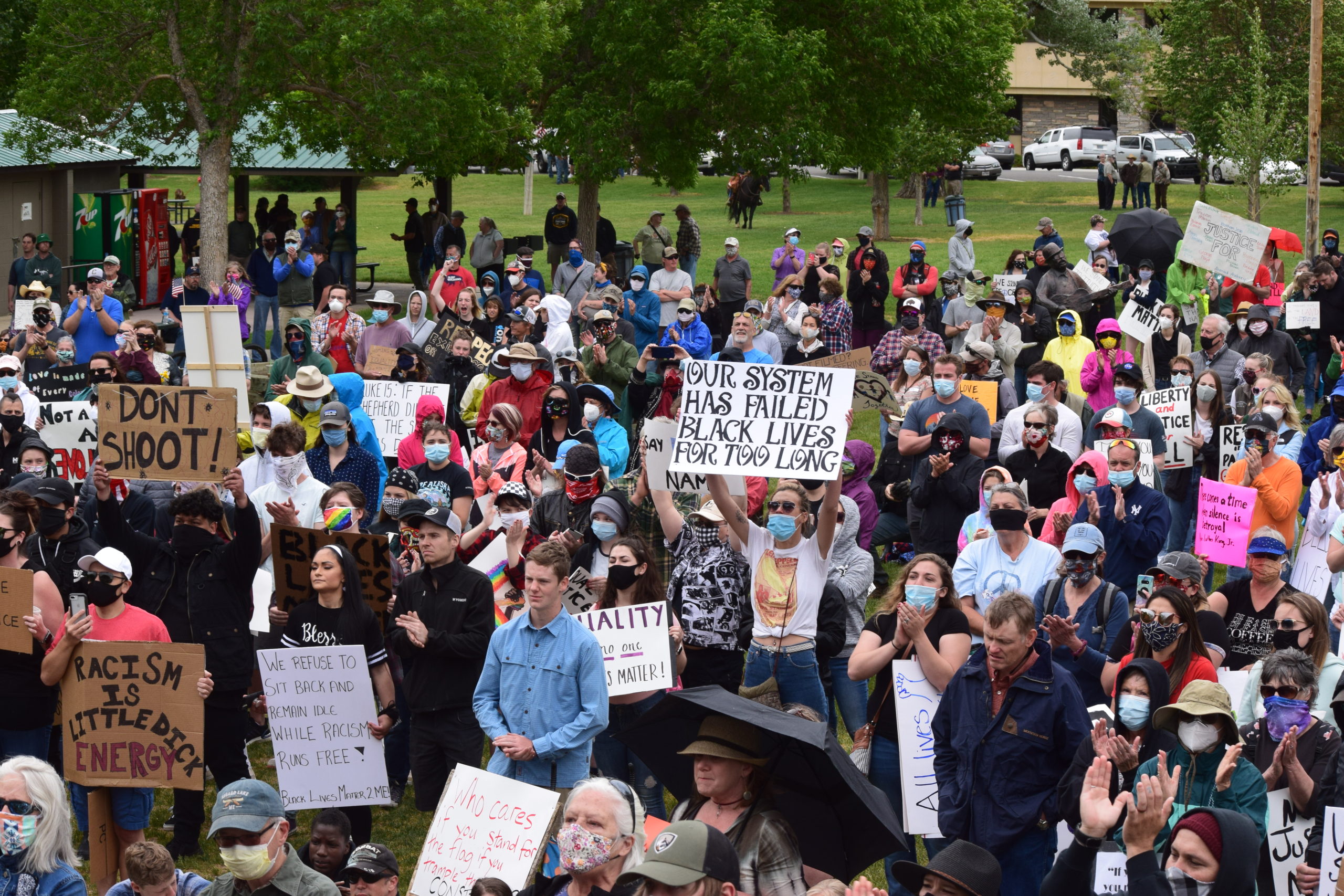 Hundreds gather in Cody to protest racism, excessive force ...