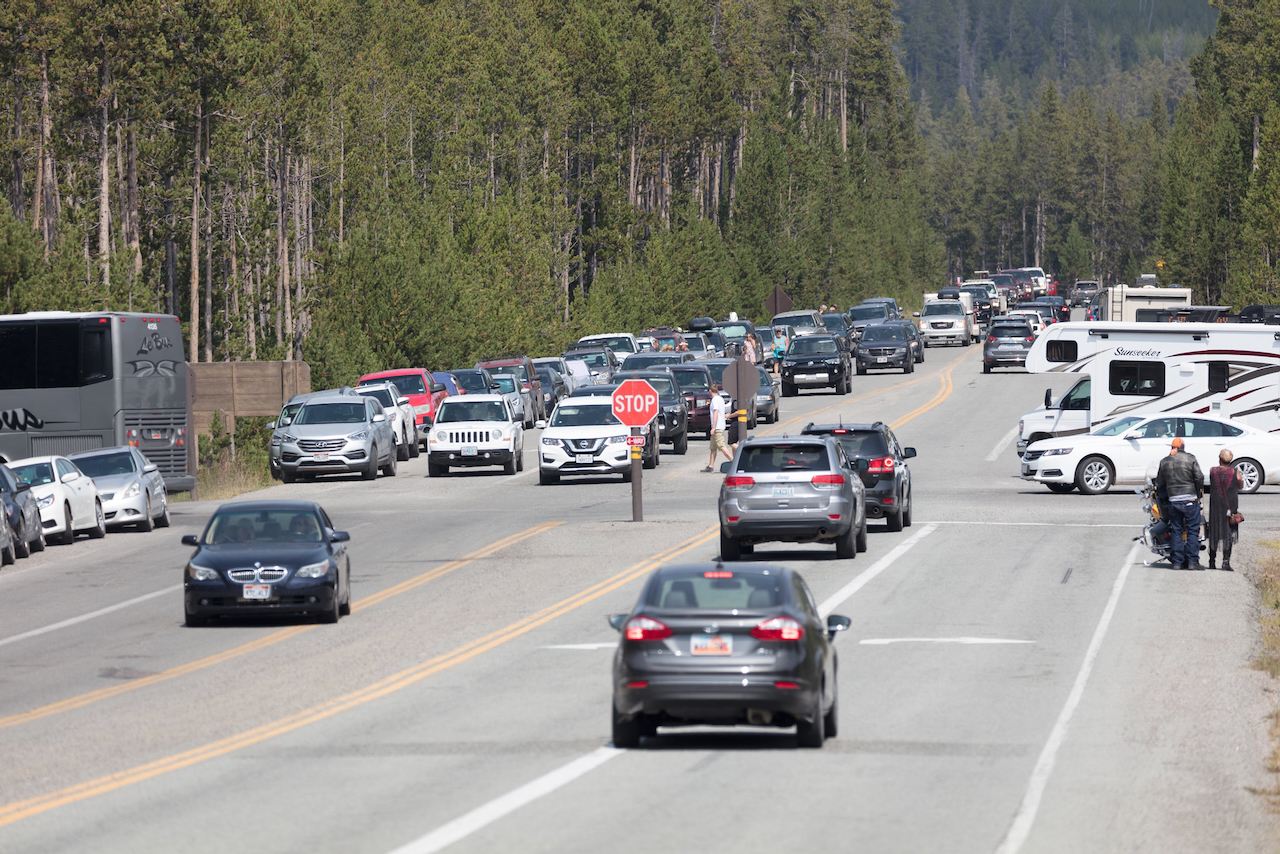 Yellowstone, Grand Teton Planners Tackle Traffic - Yellowstone Gate